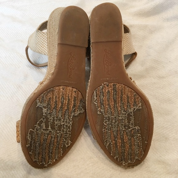 Lucky Brand | Shoes | Luckybrand Ankle Strap Open Toes Wedges Cork 7m ...